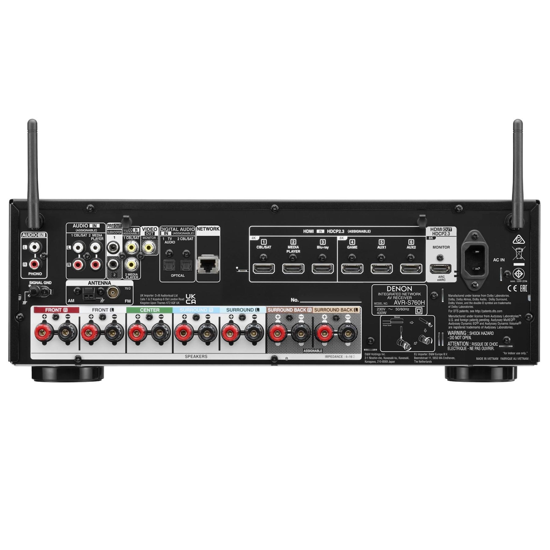 Denon AVR-S760H - 7.2 Channel 8K AV Receiver | AVStore.in